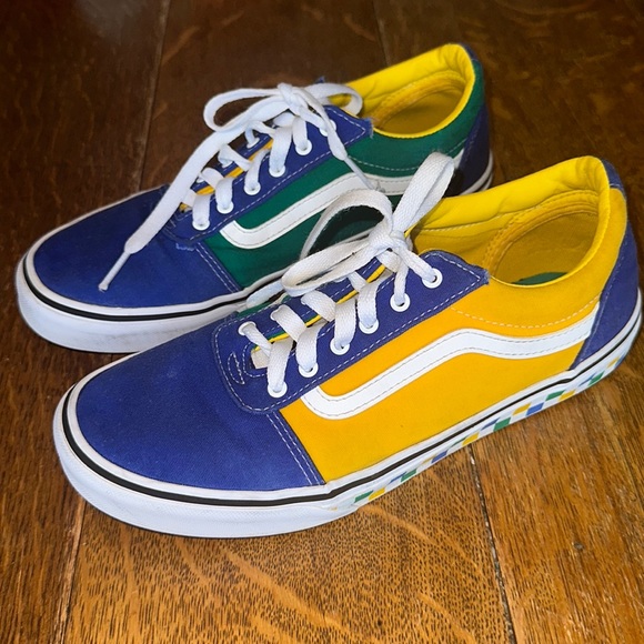 Vans | Shoes | Vans Old Skool Low Top Sneaker Colorblock Checkerboard ...